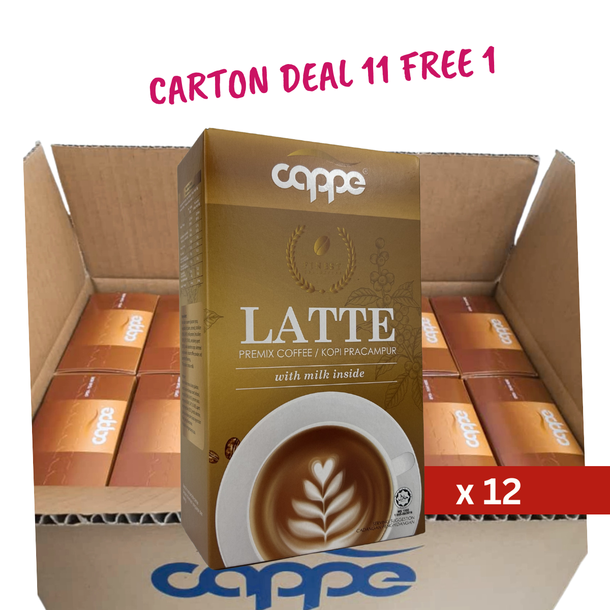 CAPPE LATTE Instant Coffee – Carton (12 Boxes) – Cappe